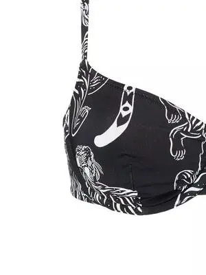 Solid & Striped The Eva Tiger-print Bikini - Black