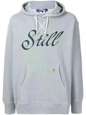 Junya Watanabe Still-print Cotton Hoodie - Grey