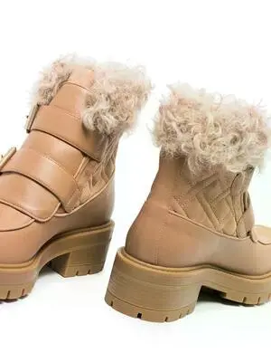 AQUAZZURA Faux-fur Buckle-strap Boots