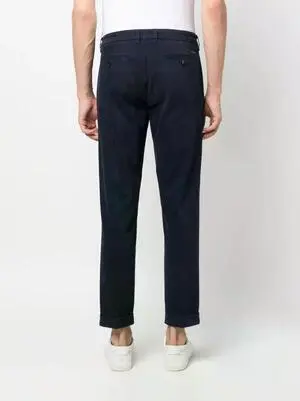 FAY Mid-rise Tapered Trousers - Blue