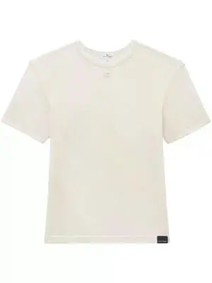 COURREGES Logo-embroidered Mesh T-shirt