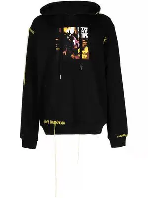 MOSTLY HEARD RARELY SEEN 8-BIT Graphic-print Cotton Hoodie - Black