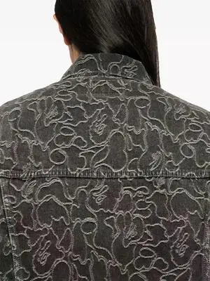 A BATHING APE Logo-embroidered Denim Jacket