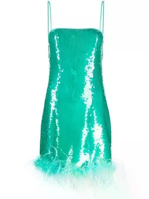 Giuseppe Di Morabito Feather-trim Sequinned Minidress