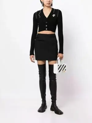 Off-White Outline Cropped Cardigan