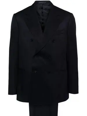 Caruso Double Breasted Suit Set - Blue