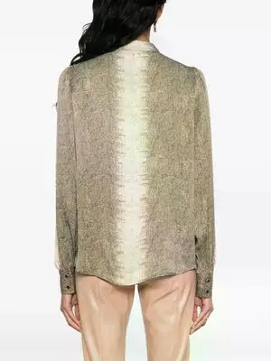 TWINSET Lizard Skin Effect Button-up Shirt
