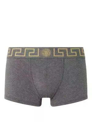 Versace Cotton-jersey Trunks - Grey
