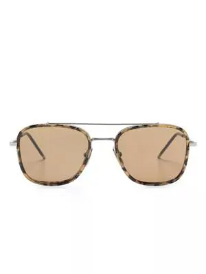 Thom Browne Navigator-frame Sunglasses - Silver