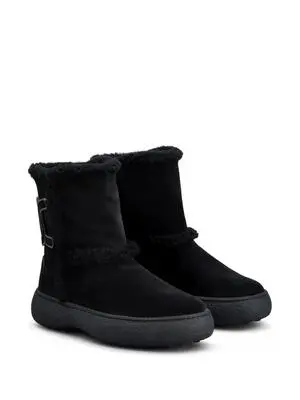 TOD'S Kate Shearling Boots - Black
