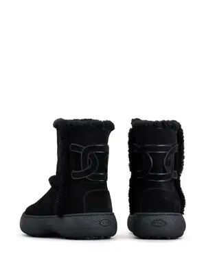 TOD'S Kate Shearling Boots - Black