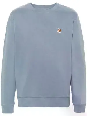 Maison Kitsuné Fox Head Patch Sweatshirt - Blue