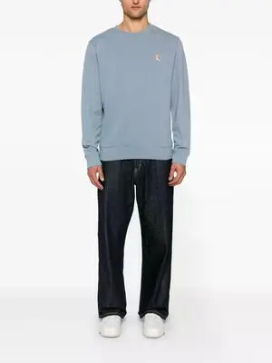 Maison Kitsuné Fox Head Patch Sweatshirt - Blue