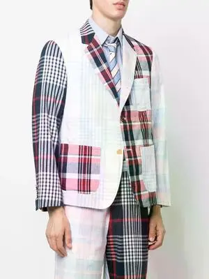 Thom Browne Patchwork Plaid-print Blazer