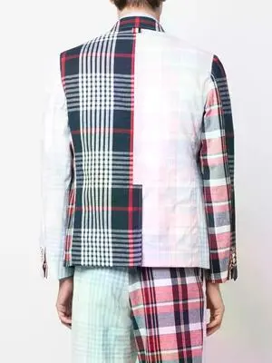 Thom Browne Patchwork Plaid-print Blazer