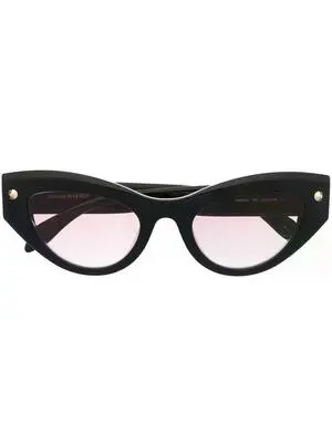 Alexander McQueen Cat-eye Frame Sunglasses - Black