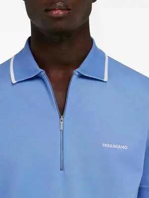 FERRAGAMO Zip-up Polo Shirt