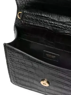 Roberto Cavalli Roar Leather Tote Bag - Black
