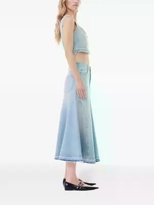 GANNI A-line Denim Skirt