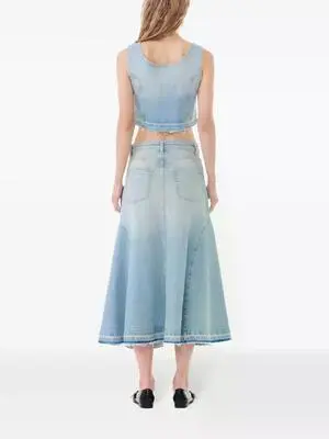 GANNI A-line Denim Skirt