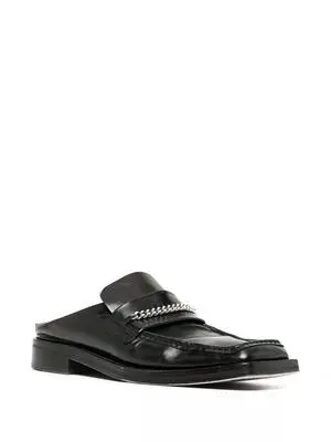 Martine Rose Chain-embellished Leather Loafers