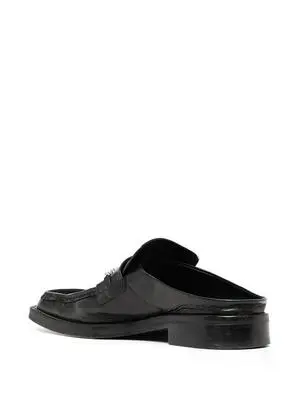 Martine Rose Chain-embellished Leather Loafers