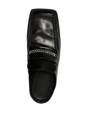 Martine Rose Chain-embellished Leather Loafers