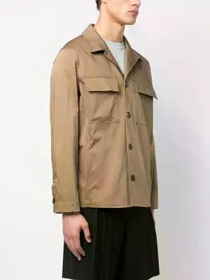 LARDINI Long-sleeve Stretch-cotton Shirt