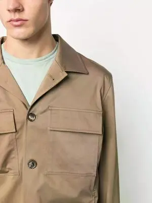 LARDINI Long-sleeve Stretch-cotton Shirt