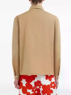 Marni Logo-print Cotton Shirt Jacket