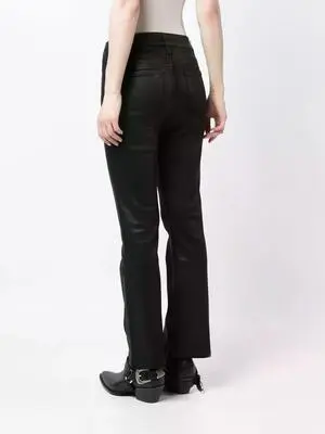 Paige Claudine Coated Flared Jeans - Black