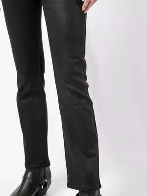 Paige Claudine Coated Flared Jeans - Black