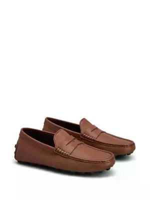 TOD'S Logo-embossed Leather Penny Loafers
