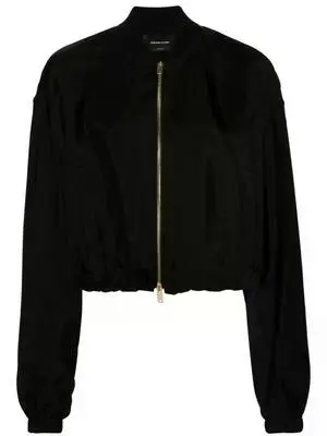 Fabiana Filippi Zipped Satin Bomber Jacket