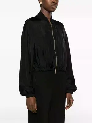 Fabiana Filippi Zipped Satin Bomber Jacket