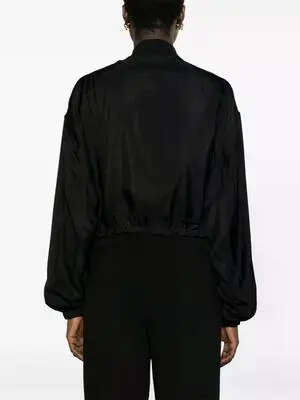 Fabiana Filippi Zipped Satin Bomber Jacket