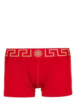 Versace Cotton-jersey Trunks - Red