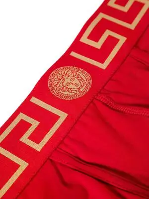 Versace Cotton-jersey Trunks - Red