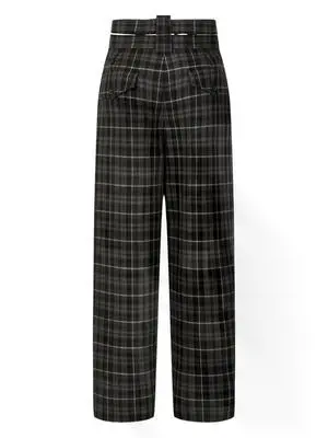 STUDIO TOMBOY Tartan-check Belted Trousers