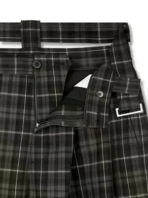 STUDIO TOMBOY Tartan-check Belted Trousers
