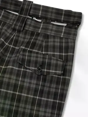 STUDIO TOMBOY Tartan-check Belted Trousers