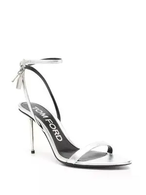 TOM FORD Padlock Pointy Naked 85mm Leather Sandals