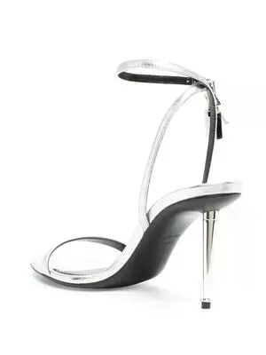 TOM FORD Padlock Pointy Naked 85mm Leather Sandals