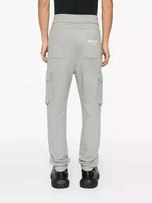 Balmain Logo-print Cotton Track Pants - Grey