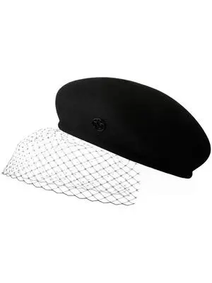 MAISON MICHEL Bonnie Veil - Black