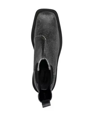 Eckhaus Latta Mike Cracked-effect Leather Boots