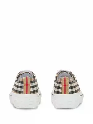 Burberry Check Cotton Low-top Sneakers - Neutrals