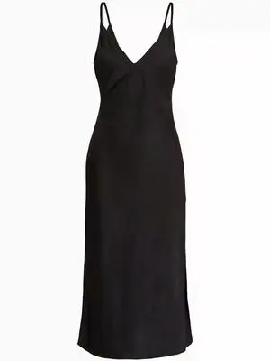 Armani Exchange V-neck Slip Dress - Black