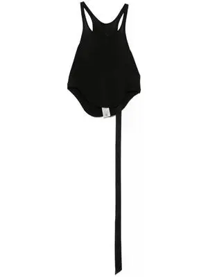 Rick Owens Cropped Tank Top - Black