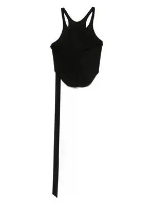 Rick Owens Cropped Tank Top - Black